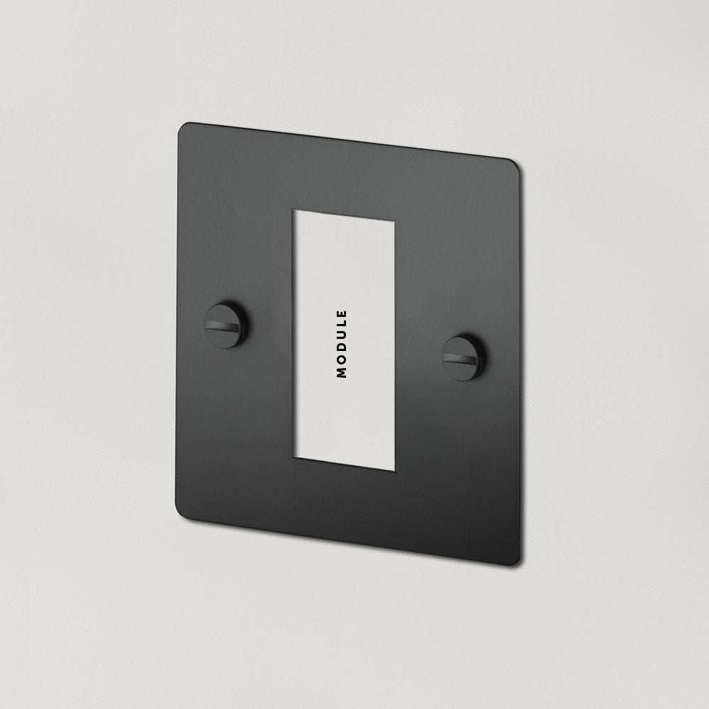 1G EURO PLATE - 1 MOD / BLACK – Courtyard Architectural Hardware