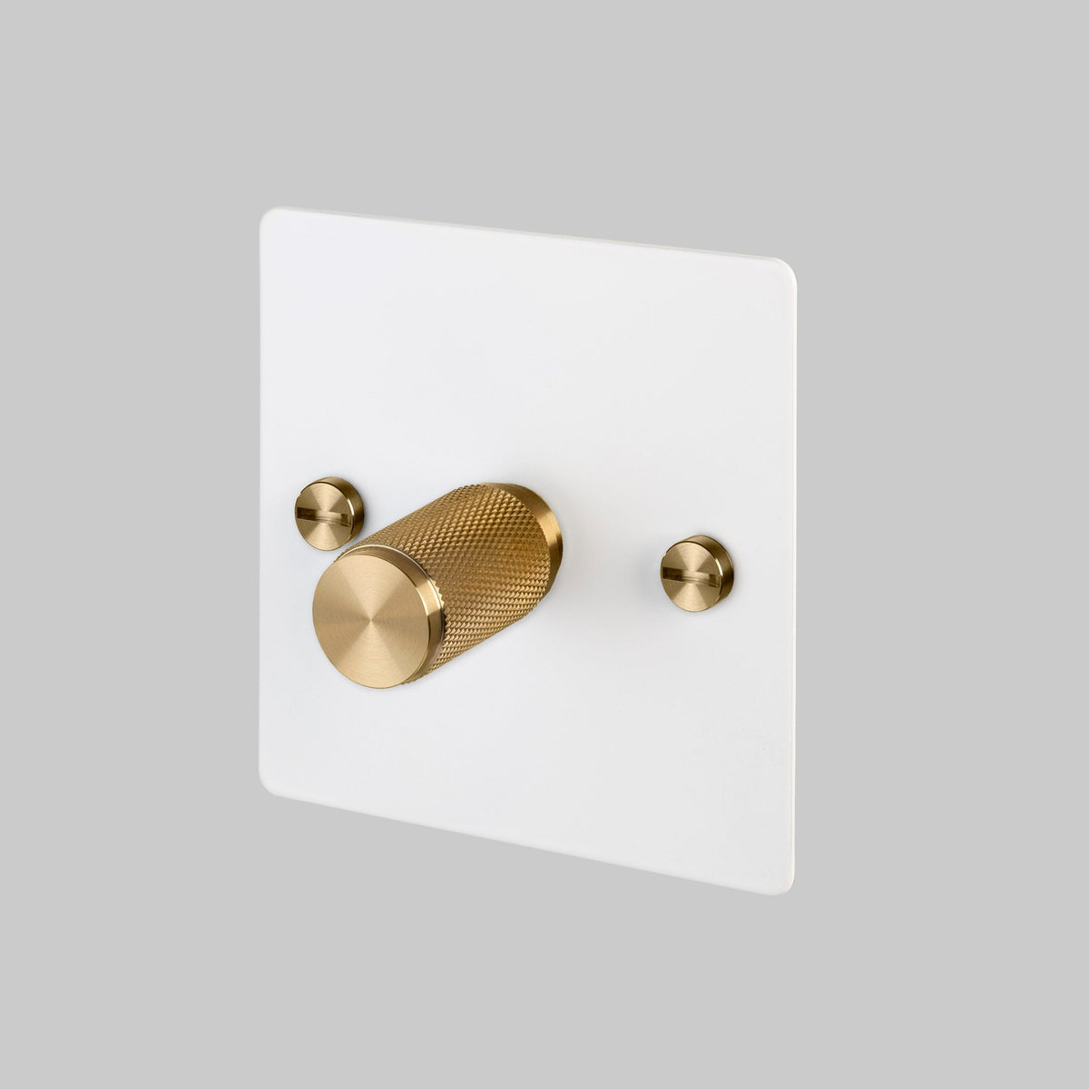 1G DIMMER / 120W / WHITE / BRASS – Courtyard Architectural Hardware