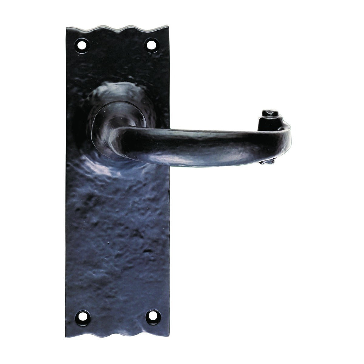 Traditional Lever on Latch Backplate – Courtyard Architectural Hardware